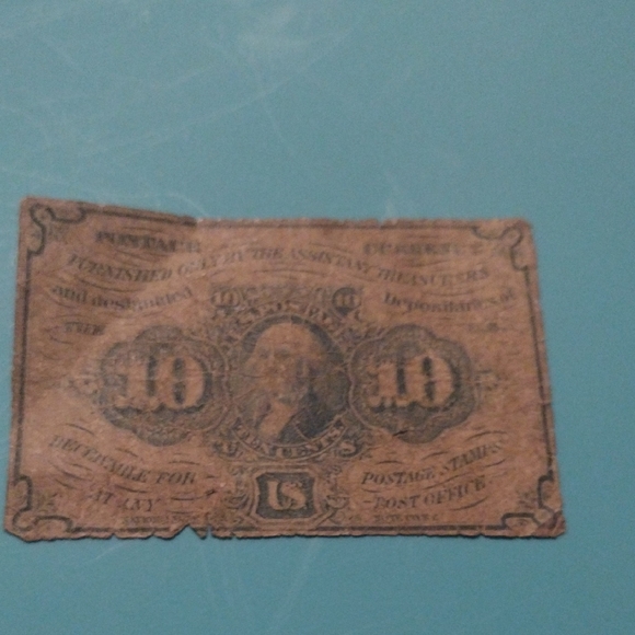 Other | Vintage 1 Cent Us Fractional Currency Note | Poshmark